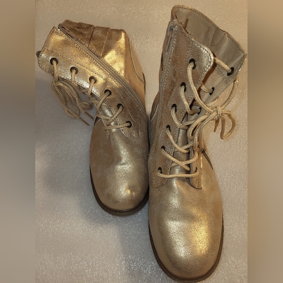 Blowfish | Shoes | Metallic Gold Ankle Boots | Poshmark